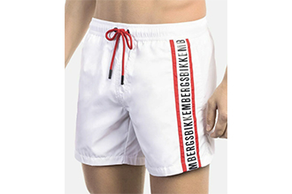 Bikkembergs Costume Uomo White Red - Bidoo